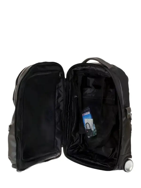 PIQUADRO Coleos Leather Cabin Suitcase - Black