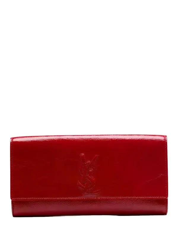 Saint Laurent Patent Leather Clutch Bag - Red