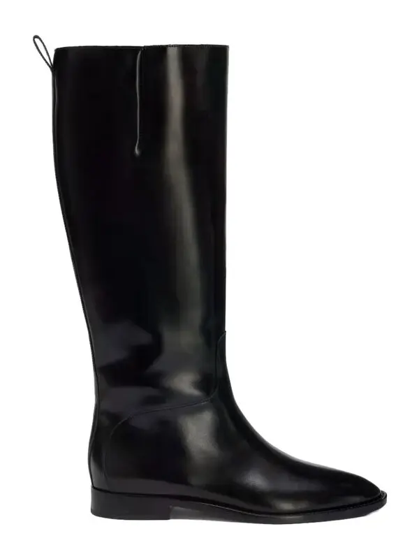 JIL SANDER Knee-high Leather Boots - Black