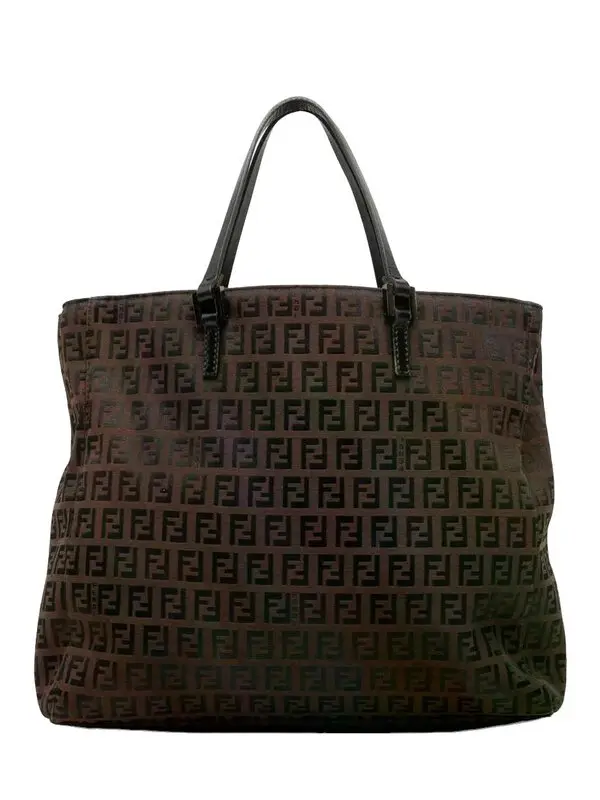 Fendi Zucchino Canvas Tote Bag - Brown