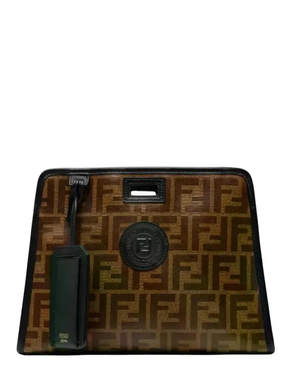 Fendi Zucca Clutch Bag - Brown
