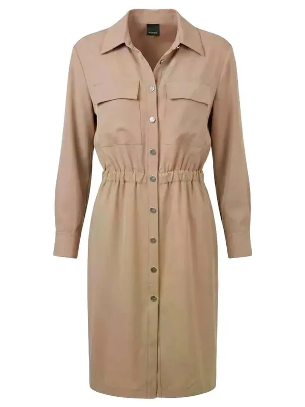 Pinko Midi Shirt Dress - Neutrals