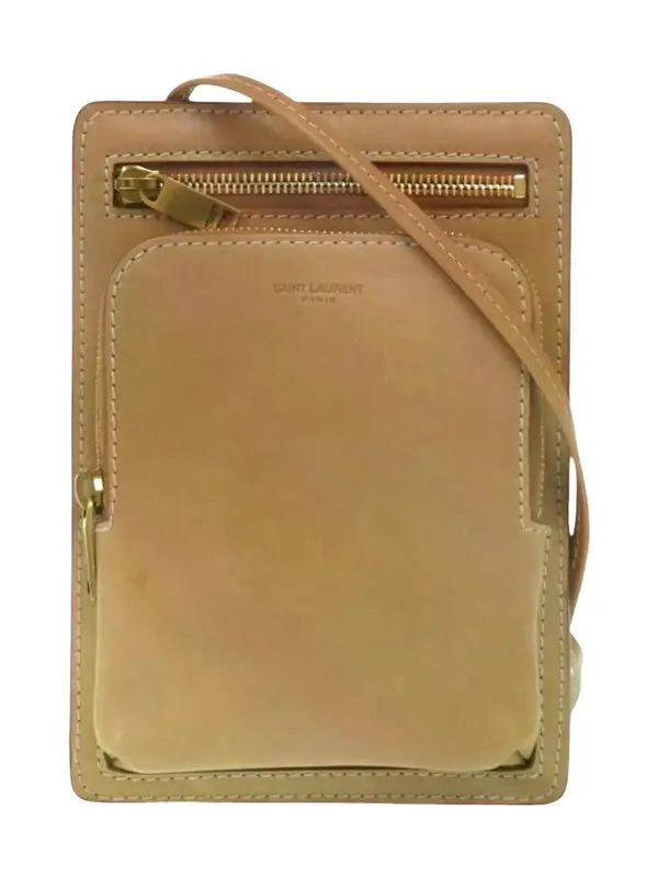 Saint Laurent Smooth Calfskin Crossbody Bag - Neutrals