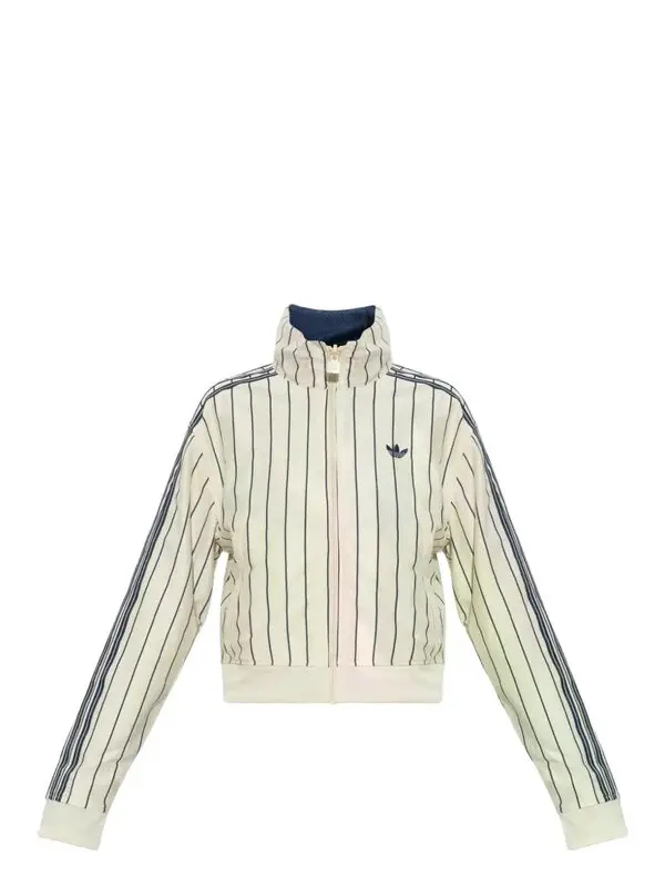 Adidas Reversible Pinstriped Bomber Jacket - Neutrals