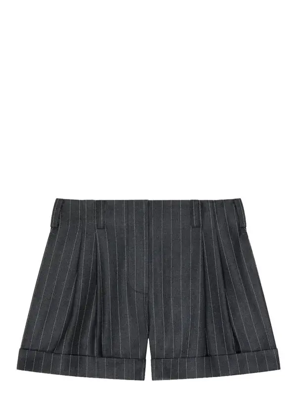 Givenchy Pinstripe Pleated Shorts - Grey