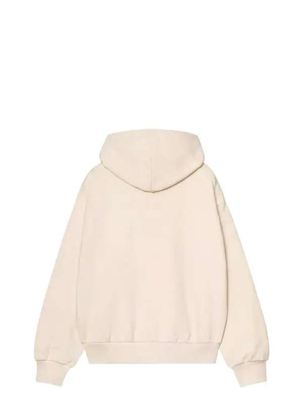 Carhartt Work In Progress Zipped Hoodie With Embroidered Logo - Neutrals