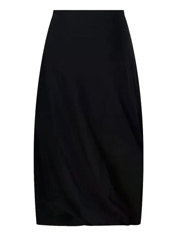 RÓHE Draped Midi Skirt - Black