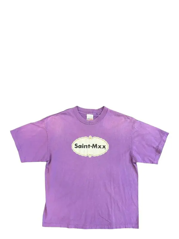 SAINT MXXXXXX Logo-print T-shirt - Purple