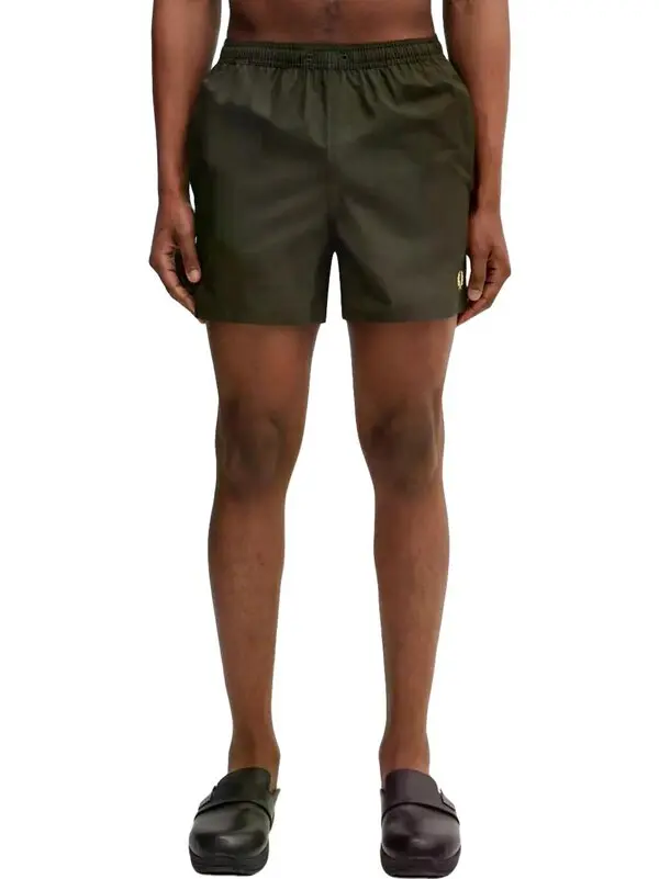 Fred Perry Embroidered Swim Shorts - Green