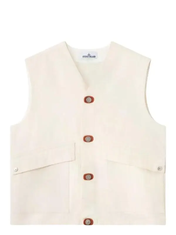Stone Island Button-up Cargo Gilet - Neutrals