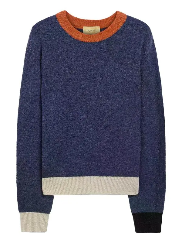 Momoni Clover Crew-neck Sweater - Blue