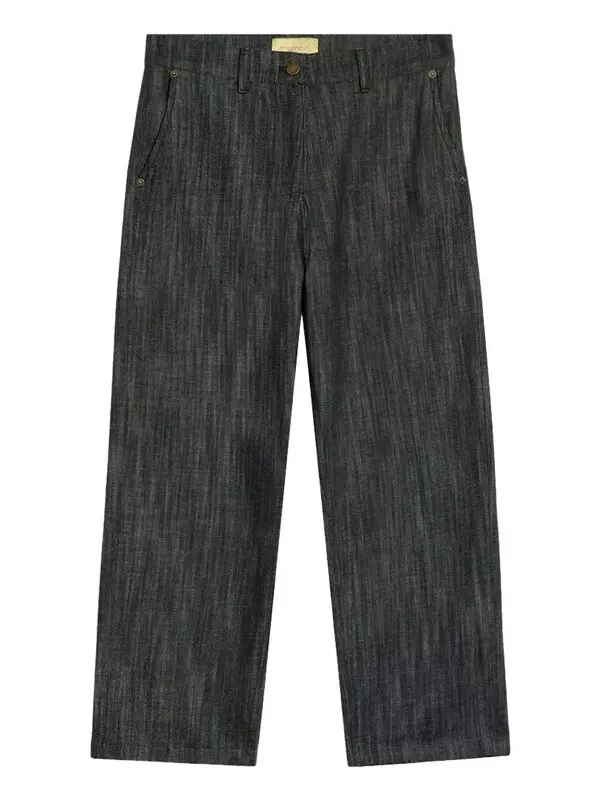 Momoni Yarn-dyed Straight-leg Tailored Jeans - Grey