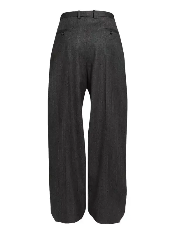 JIL SANDER Pinstripe Pleated Trousers - Grey