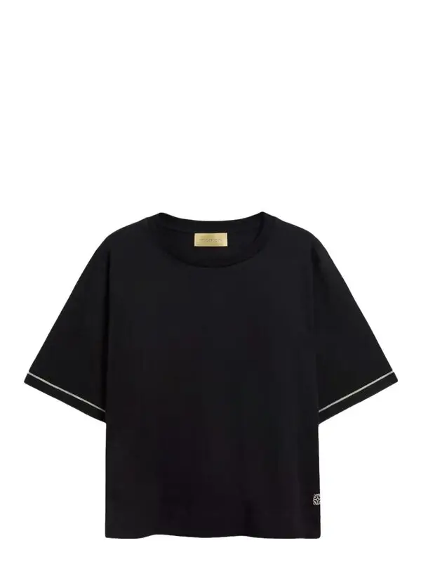 Momoni Iora Side-slit T-shirt - Black