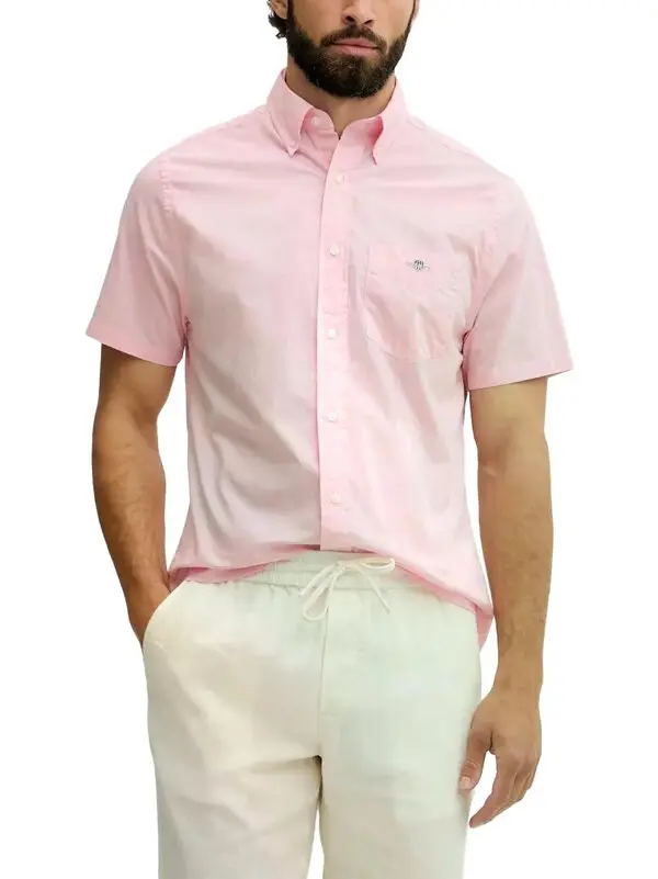 Gant Button-down Short-sleeve Shirt - Pink