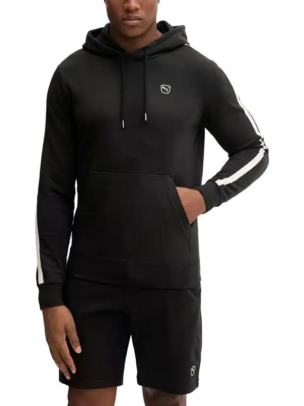 PUMA Elevated Essentials Hoodie With Side Stripe Detailing - Black