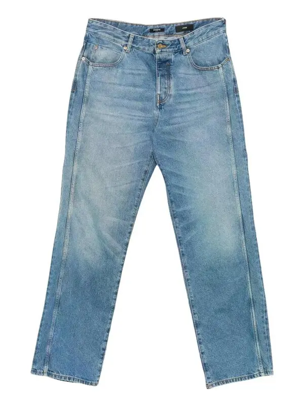 Balmain Faded Loose-fit Denim Jeans - Blue