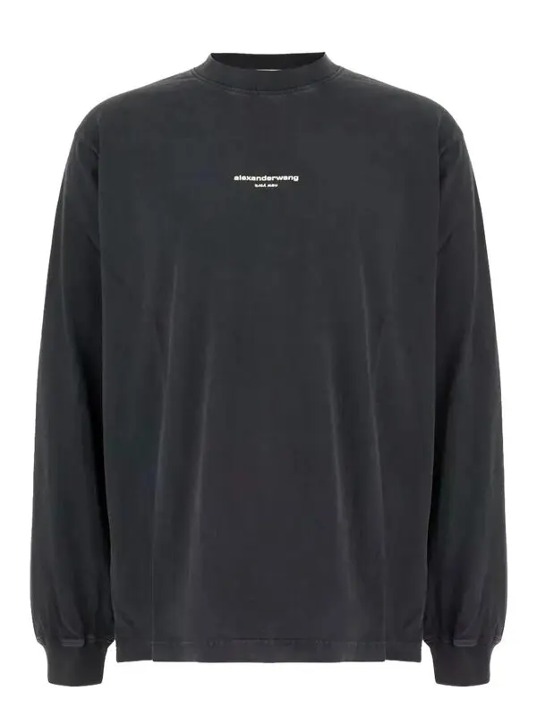Alexander Wang Logo-print Long-sleeve T-shirt - Black