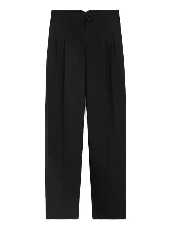 AMI Paris Two-pleats Wool Trousers - Black