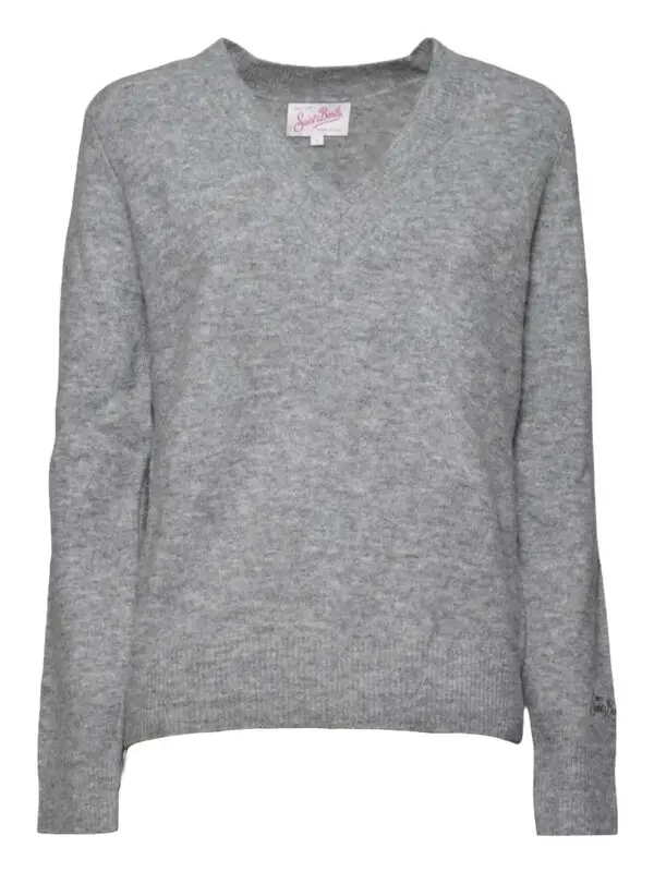 MC2 SAINT BARTH V-neck Knit Sweater - Grey