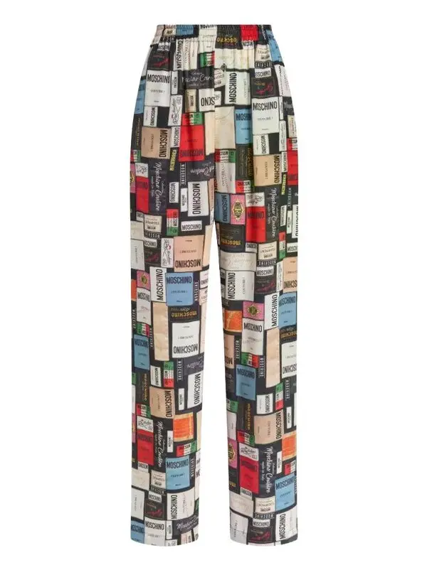 Moschino Graphic Print Trousers - Black