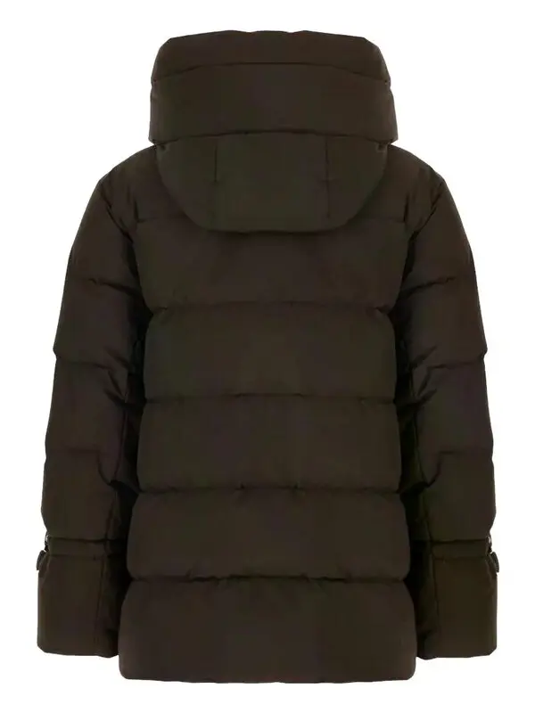 MOORER Quilted Hooded Jacket - Brown