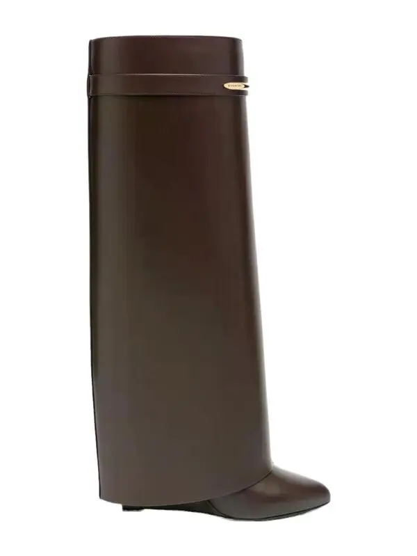 Givenchy Shark Pinch Leather Knee-high Boots - Brown