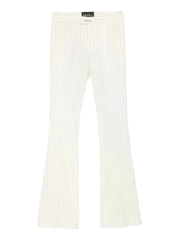 DONDUP Pinstripe Pattern Flare-cut Tailored Trousers - Neutrals