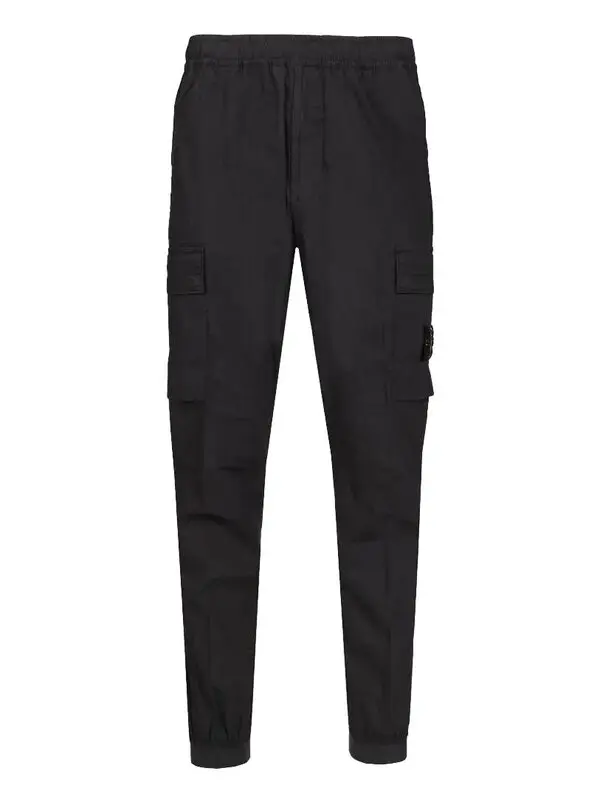 Stone Island Logo-patch Cargo Pants - Black