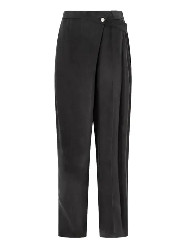 Pinko Wrap-style Pleated Trousers - Black