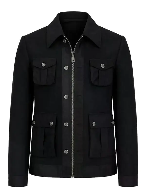 Dolce & Gabbana Zip-up Jacket With Flap Pockets - Black