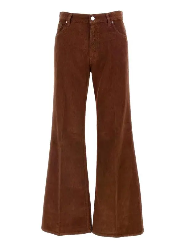 HAIKURE Corduroy Straight-leg Trousers - Brown