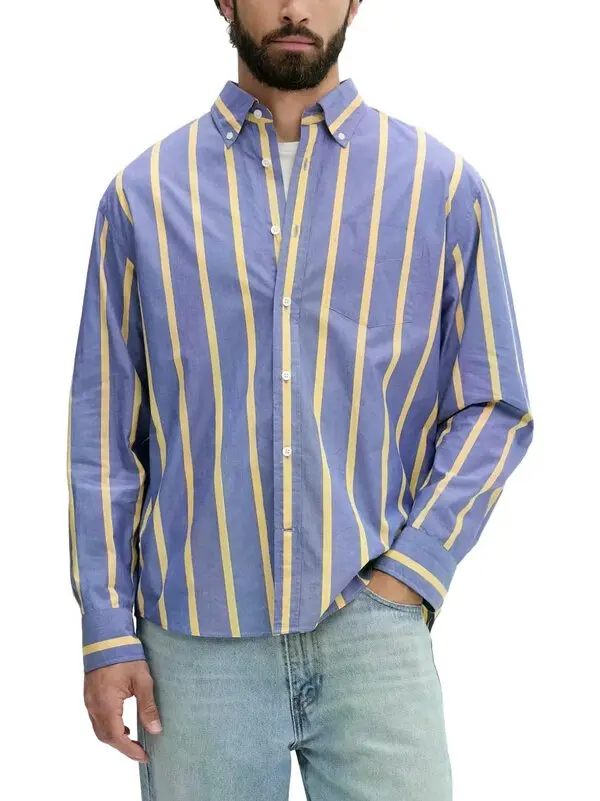 Gant Vertical-stripe Button-down Shirt - Blue