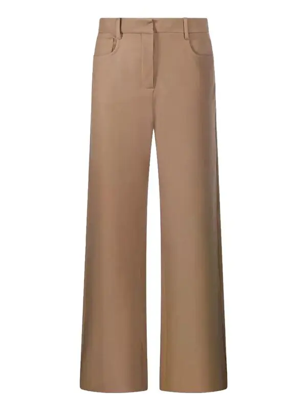 Max Mara Camel Brown Wide-leg Tailored Trousers - Neutrals