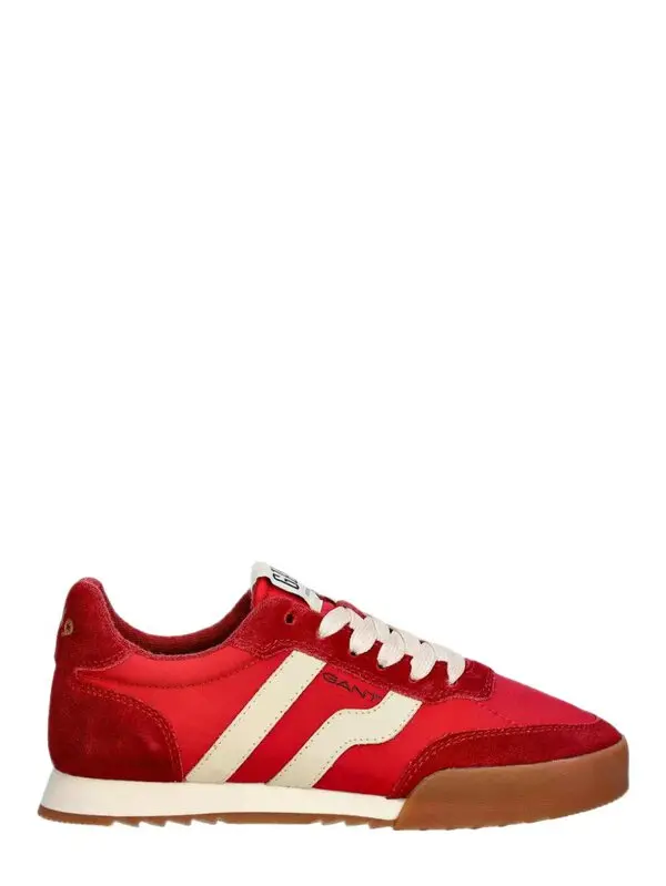 Gant Suede Panelling Logo Patch Lace-up Sneakers - Red