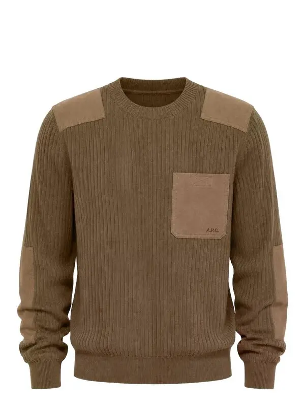 A.p.c. Mallarme Ribbed-knit Sweater - Brown