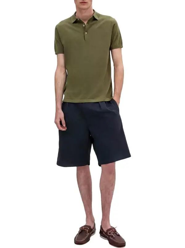 Aspesi Bermuda Pleated Shorts - Blue