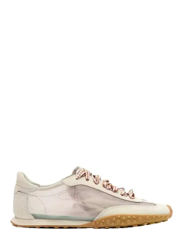 HOFF Bridge Gingham-lace Suede-panel Sneakers - White