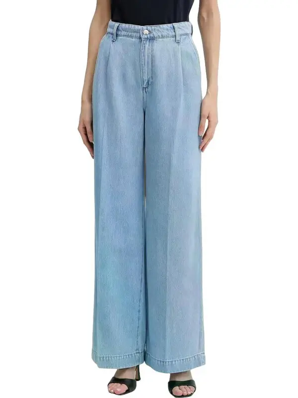 Liu Jo Pleated Wide-leg Jeans - Blue