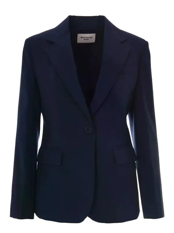 Max Mara Single-breasted Wool Blazer - Blue