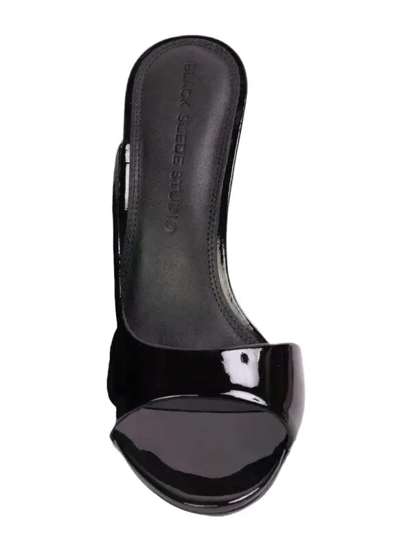 BLACK SUEDE STUDIO Arisha Wedge Mules - Black