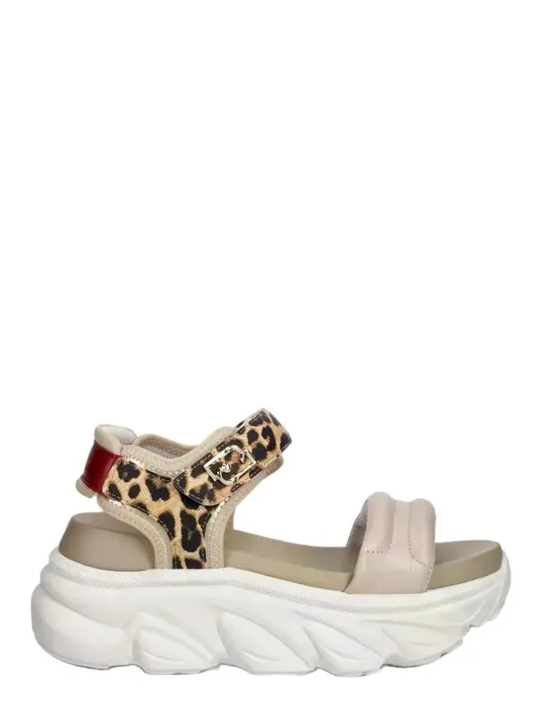 Liu Jo Leopard-print Chunky Sole Sandals - Neutrals