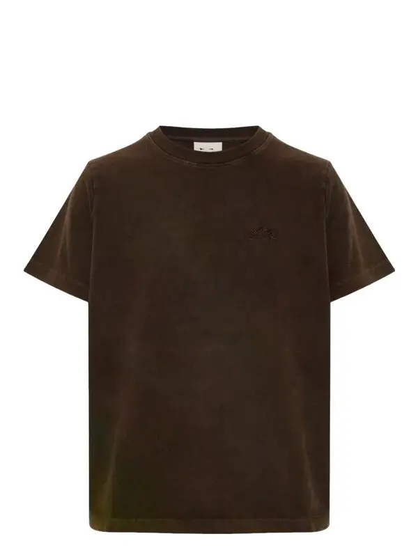 The Upside Soho Embroidered Cotton T-shirt - Brown