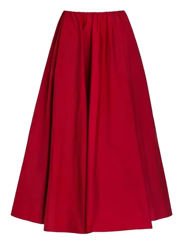 Staud Milano Pleated High-waisted Skirt - Red