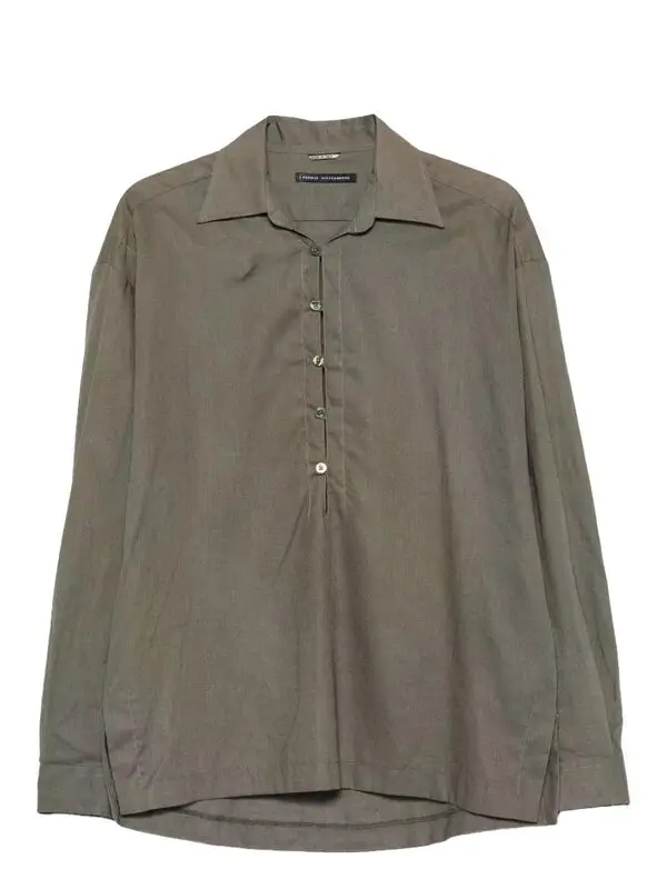 DANIELE ALESSANDRINI Button-fastening Long-sleeve Shirt - Green