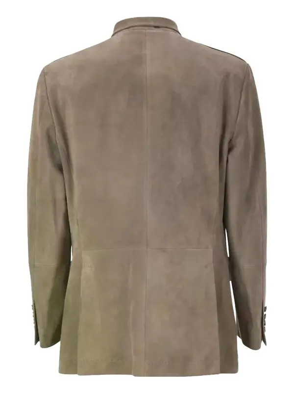Brunello Cucinelli Suede Leather Safari Jacket - Grey