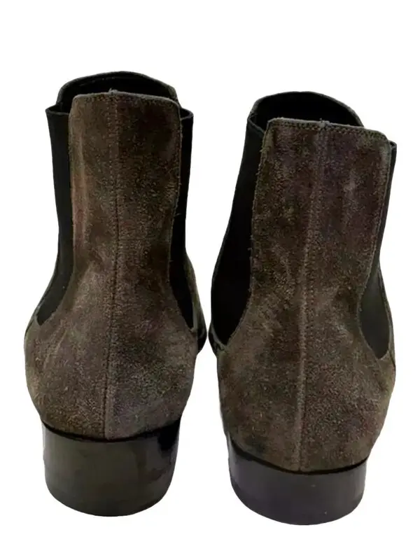 Saint Laurent Wyatt Chelsea Ankle Boots - Brown