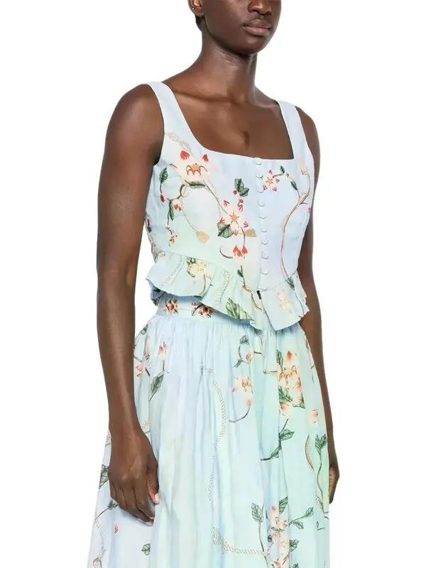 Agua Bendita Eslabon Navegante Cropped Top - Blue