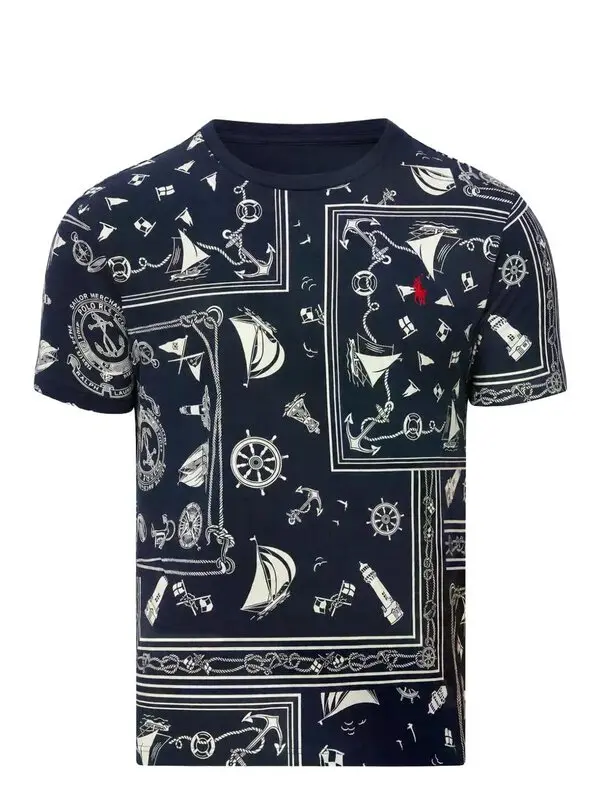 Polo Ralph Lauren Bandana-patchwork T-shirt - Blue