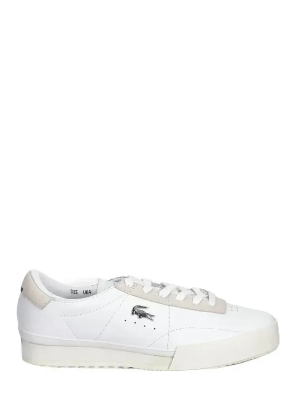 Lacoste Aura Logo-plaque Suede-trim Sneakers - White